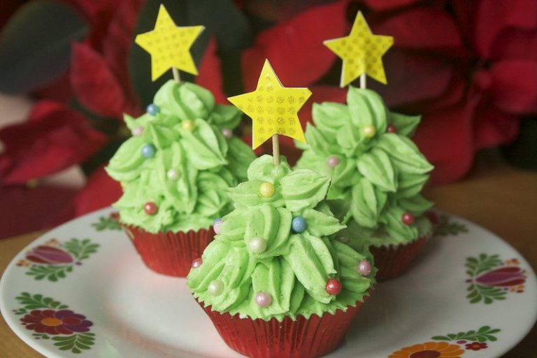 Receta de cupcakes navideños