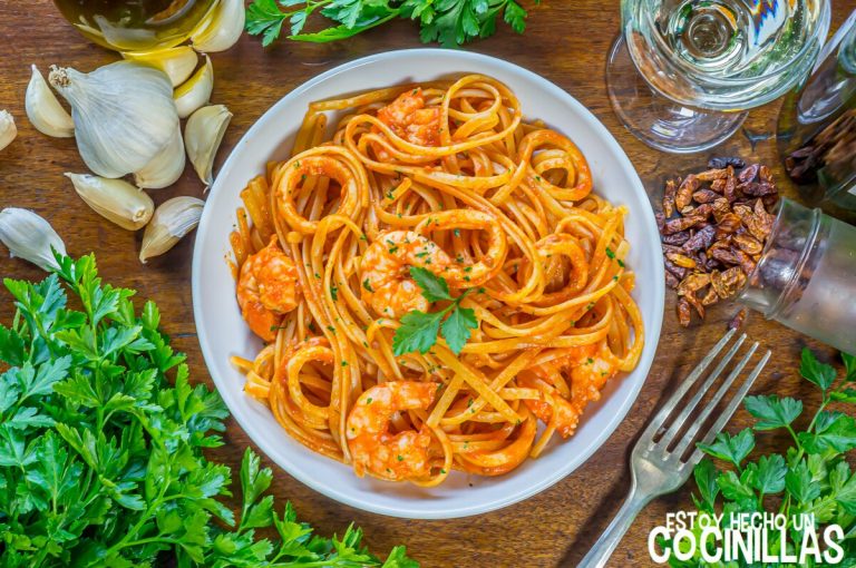 Receta de linguini frutti di mare con calamares y gambas