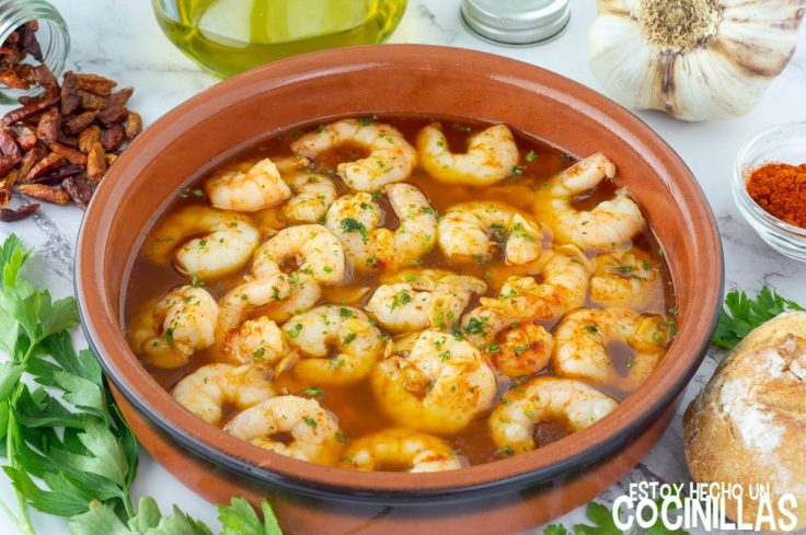 Receta de gambas al pilpil. La clásica tapa andaluza